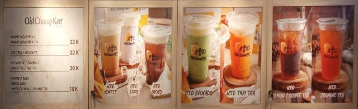 Menu at Old Chang Kee Istana Plaza restaurant, Bandung