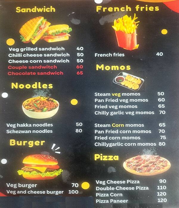 Menu of Bite 'N' Taste Snacks, Vijay Nagar, Bangalore