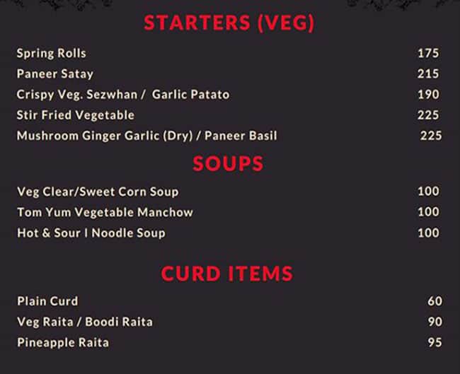 Menu at Rite On Coal, Mumbai, Opposite Kalina Church Road