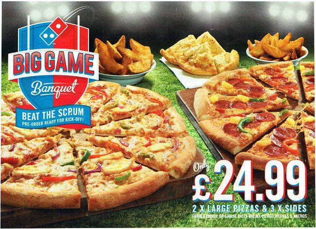 Menu at Domino's pizzeria, London, 558 London Road