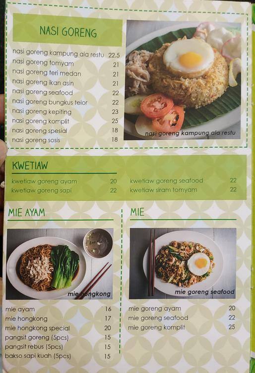 Menu at Restu MGR2 restaurant, Jakarta, Mediterania Garden Residence H ...