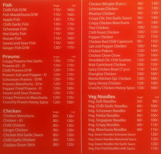 Momo Kitchen Menu, Menu for Momo Kitchen, Sainikpuri, Secunderabad - Zomato