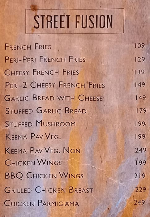 Menu of Cafe Maddox, Paschim Vihar, New Delhi