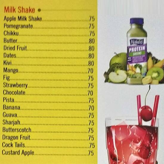 Menu at Elite Food World, Chennai