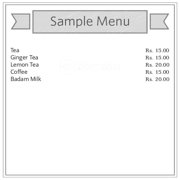 Menu of Tea Spot, Hebbal, Bangalore