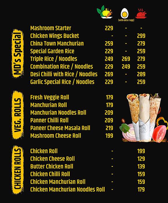Menu of Mr MD's Chinese House, Fatima Nagar, Pune