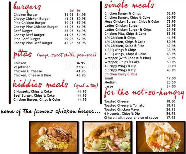 Flameros Chicken Grill Menu, Menu for Flameros Chicken Grill, Strand ...