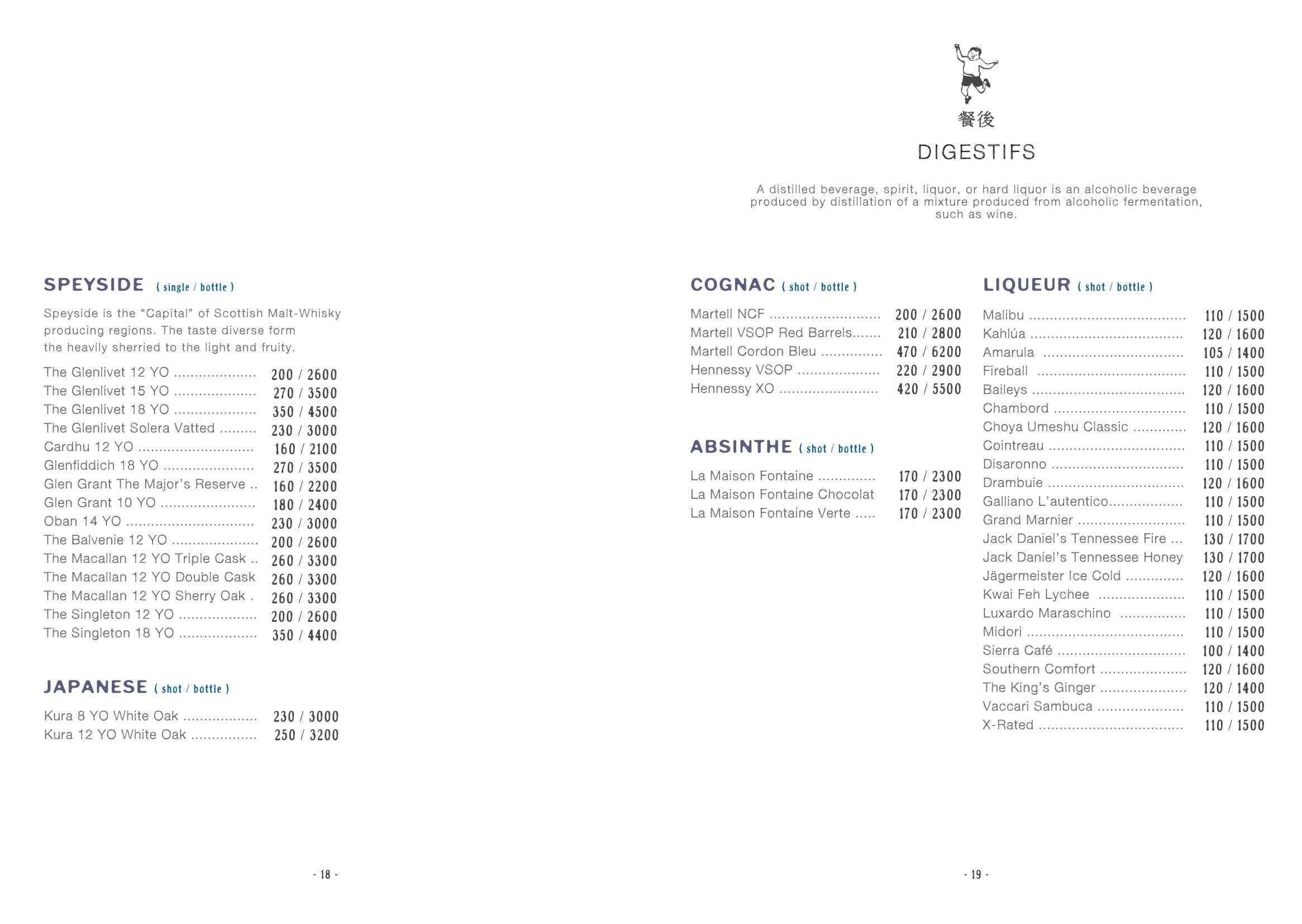 Menu at Pao Pao Liquor Bar & Dimsum Parlour, Jakarta