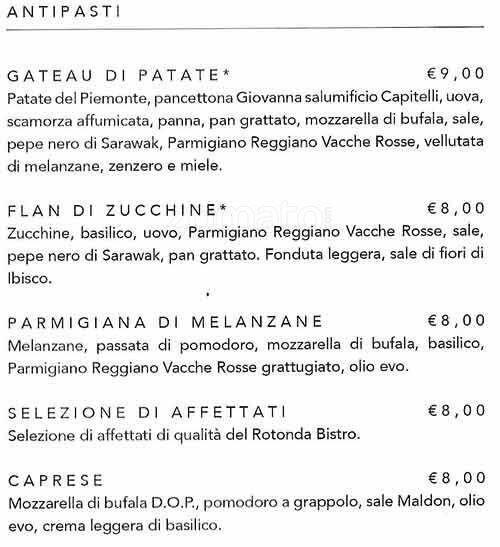 Menu da Rotonda Bistrò pub & bar, Milano
