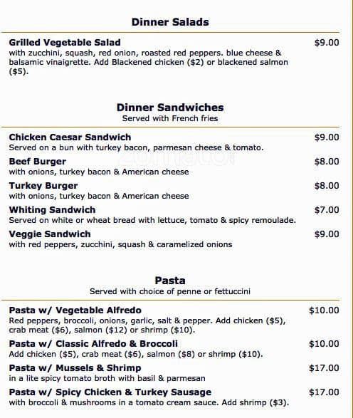 Menu at Paprika restaurant, Philadelphia