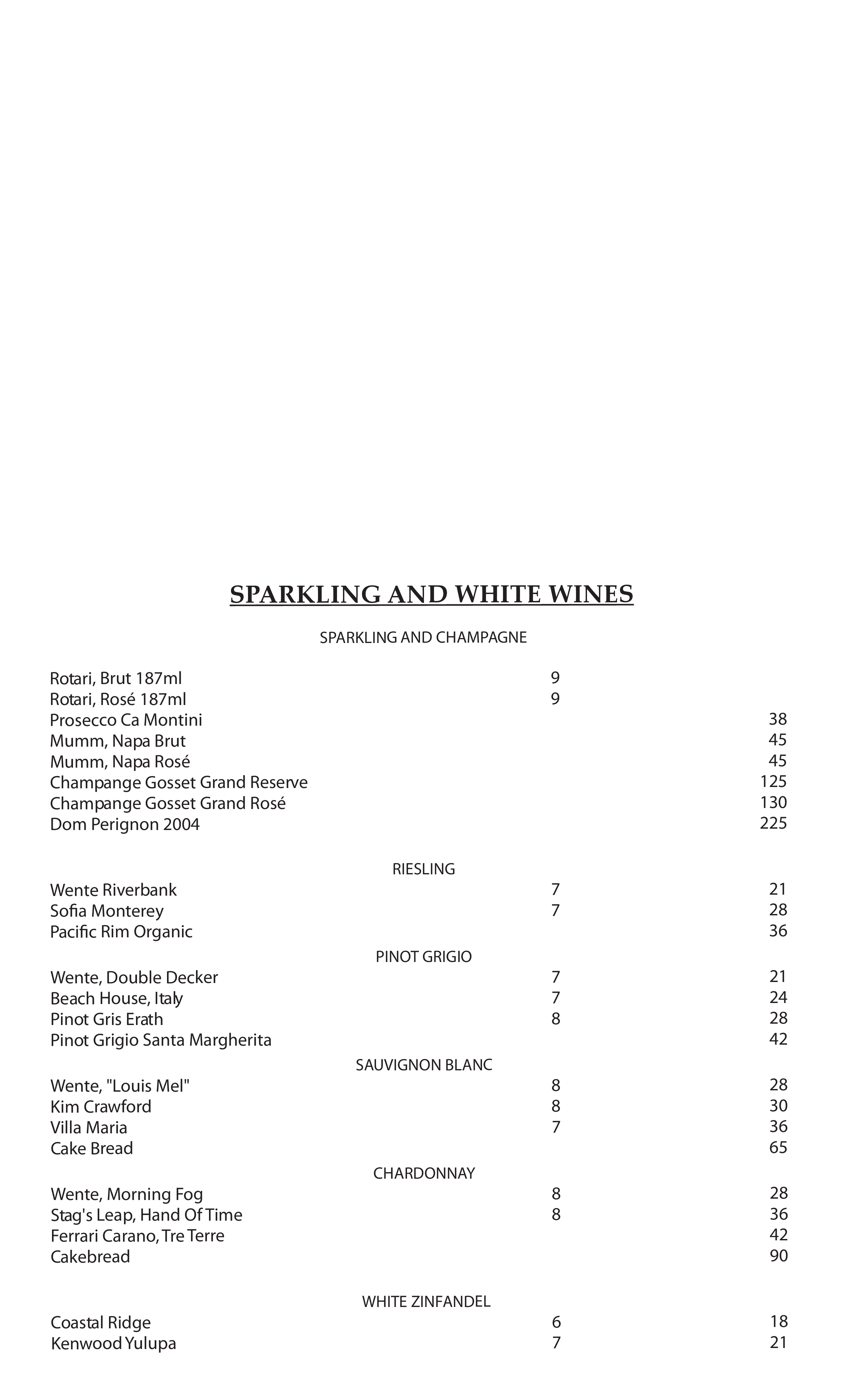 Menu at Island View pizzeria, Fort Myers Beach