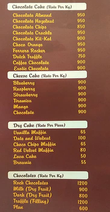 Menu at Chef's Delight, Mumbai, 7