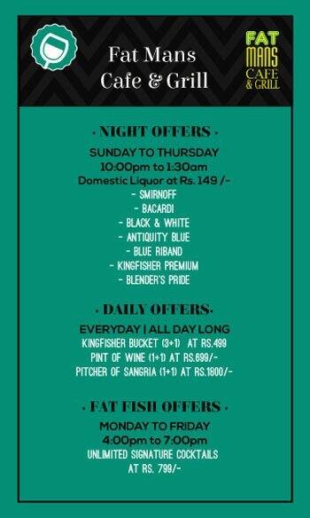 Fat Man's Cafe & Grill Menu - Zomato