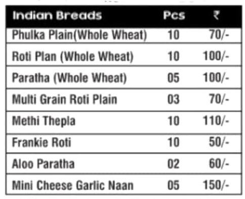 Menu of Maa'si - Indian Bread, Mira Road, Mumbai