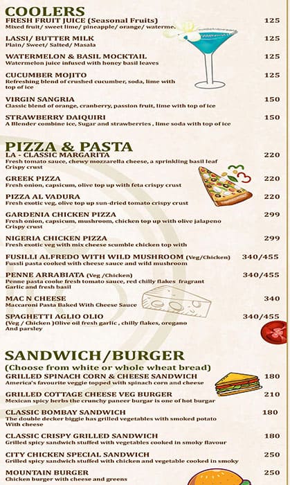 Menu of Alba Bistro, Vijay Nagar, Indore