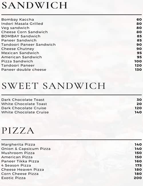 Menu at Mihir's Food & Flavours - Best Restaurant & Cafe in Indore Best ...