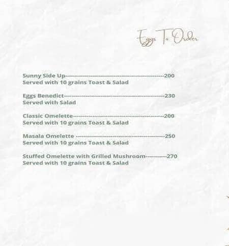 Menu at Boho Boho, Pune