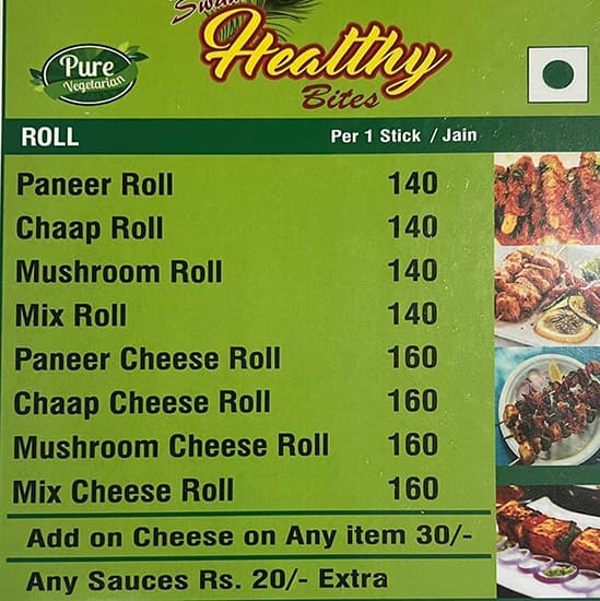 Menu of Radhe Swami Healthy Bites, Goregaon West, Mumbai
