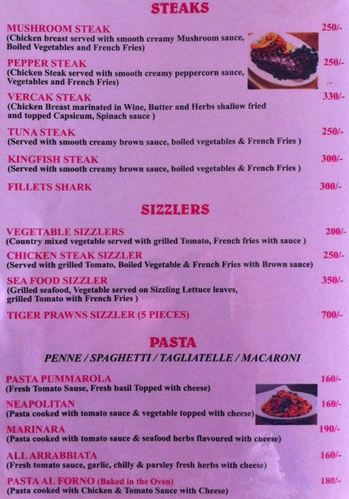 Menu at Rama Restaurant, Agonda, 2XPQ+5X6