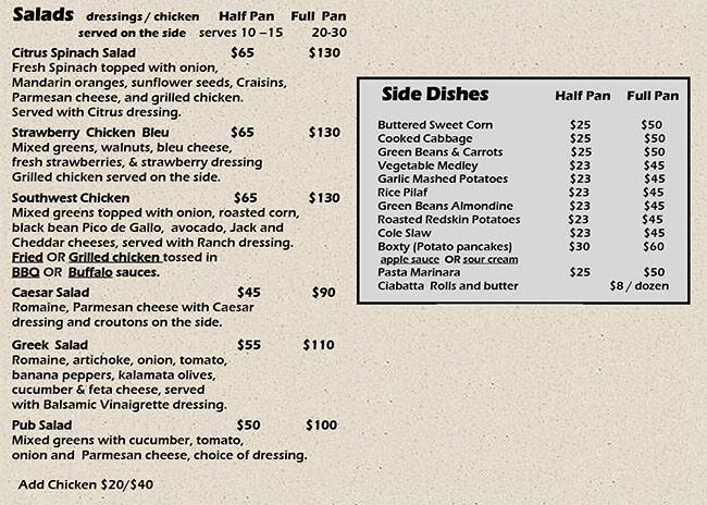 Menu at Mavis Winkles pub & bar, Twinsburg