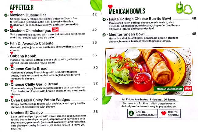 Menu of Saporito, Oud Metha, Dubai