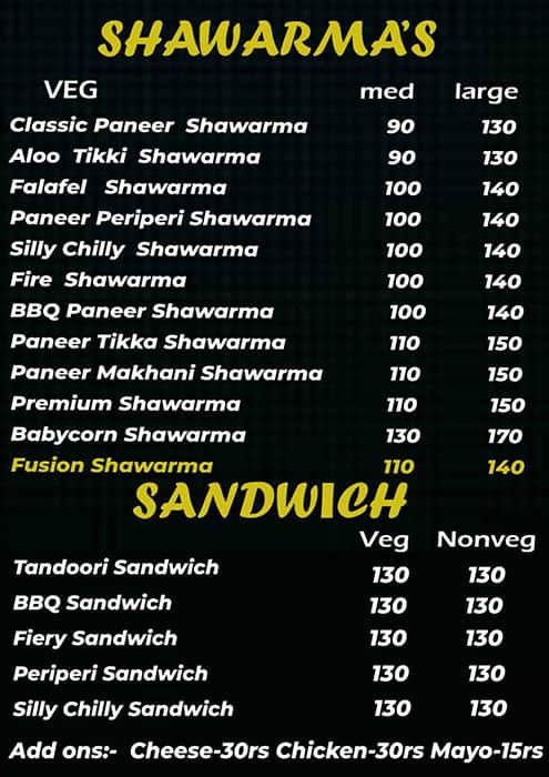 Menu of Shawarmaraj, Vasant Vihar, Thane West, Thane