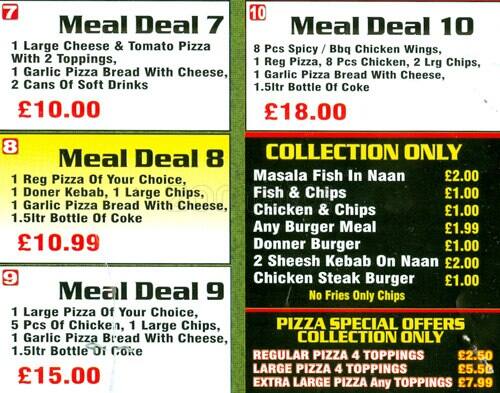Menu at BIGG SAJ restaurant, Birmingham