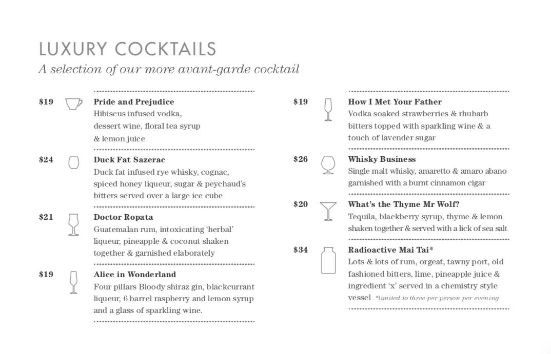 Menu at The Library pub & bar, Wellington