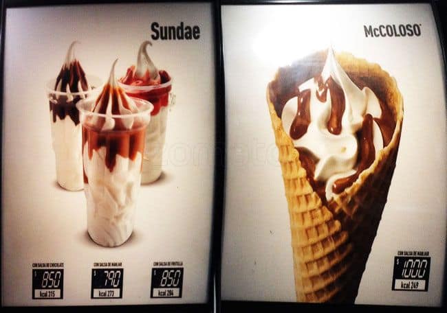 McDonald's Helados Menu,Menú para McDonald's Helados, San Miguel ...