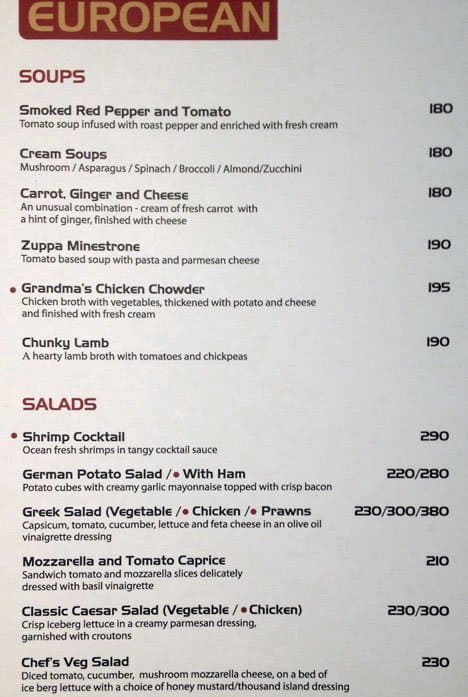 Zanzibar - The Central Park Hotel Menu - Zomato