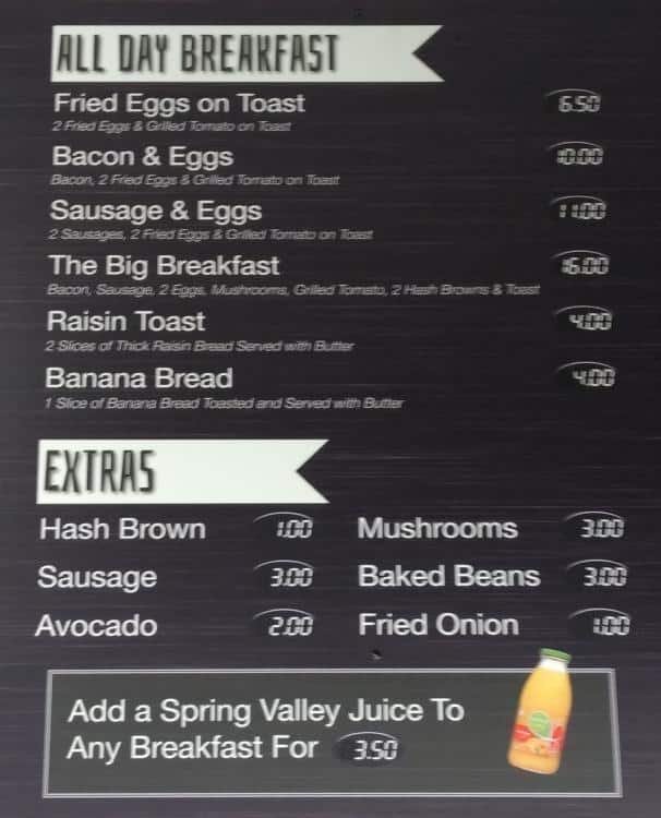 Menu at Jim & Harry's Lotsa Food cafe, Mount Colah