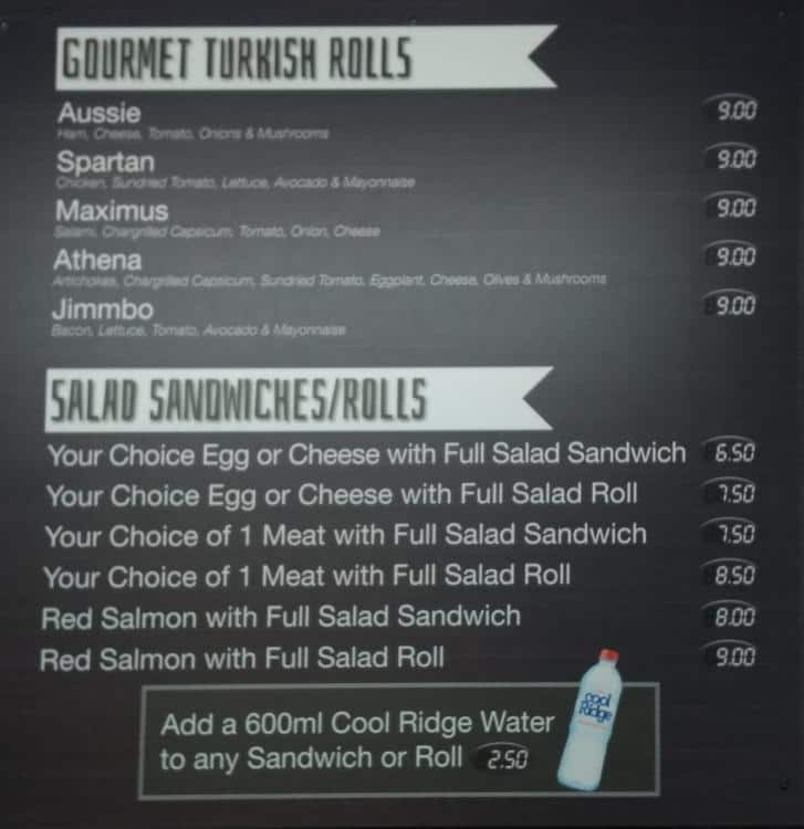 Menu at Jim & Harry's Lotsa Food cafe, Mount Colah