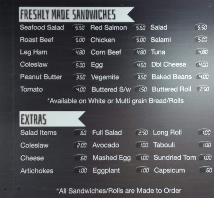 Menu at Jim & Harry's Lotsa Food cafe, Mount Colah