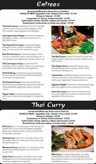 Menu At Lemongrass Thai Restaurant San Antonio
