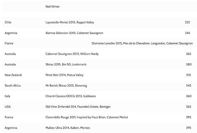 Menu at Almayass restaurant, Dubai, Sofitel Dubai Downtown