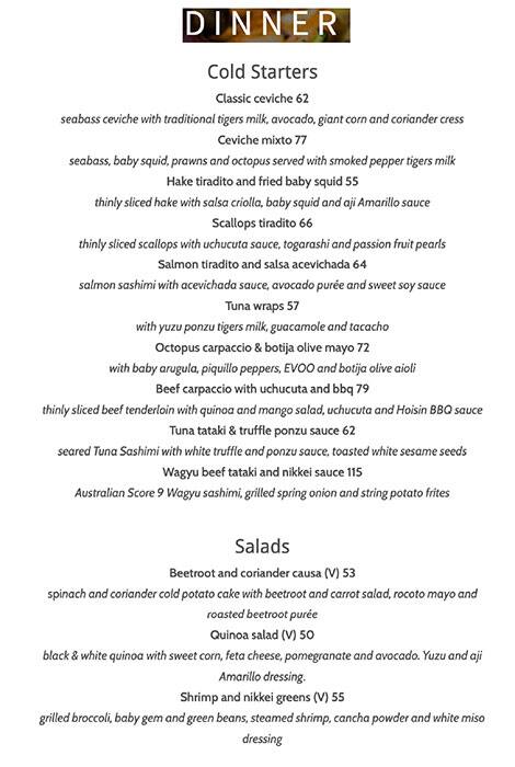 Menu at Almayass restaurant, Dubai, Sofitel Dubai Downtown