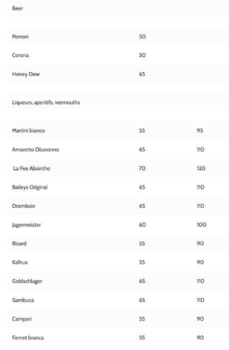 Menu at Almayass restaurant, Dubai, Sofitel Dubai Downtown
