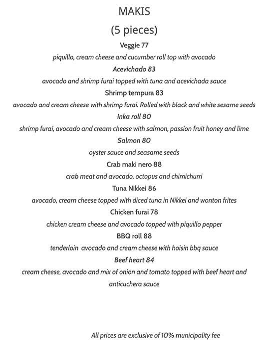 Menu at Almayass restaurant, Dubai, Sofitel Dubai Downtown