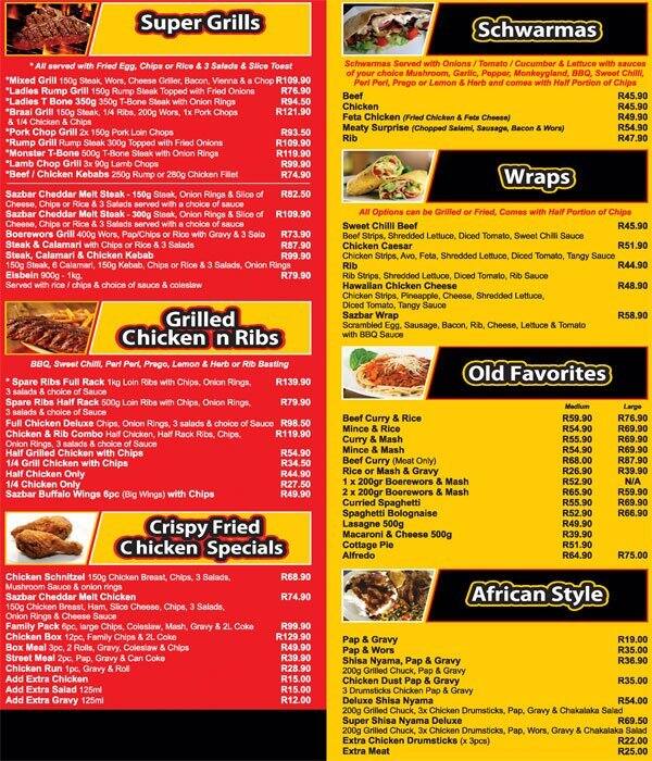 Sazbar Roadhouse, Primrose, East Rand - Zomato SA