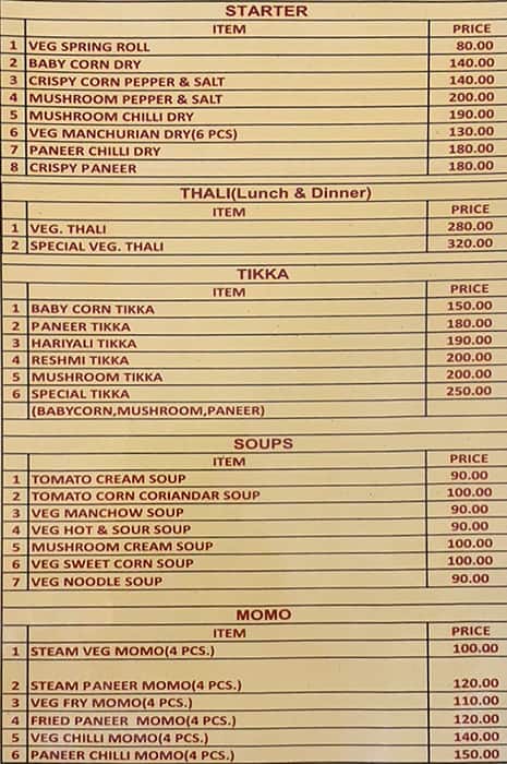 Menu of Shibani Sweets, Sodepur, Kolkata