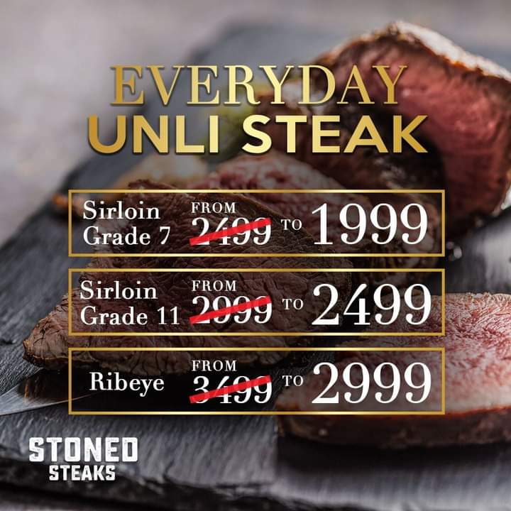 Menu at Stoned Steaks - Tomas Morato steakhouse, Quezon City, Extension