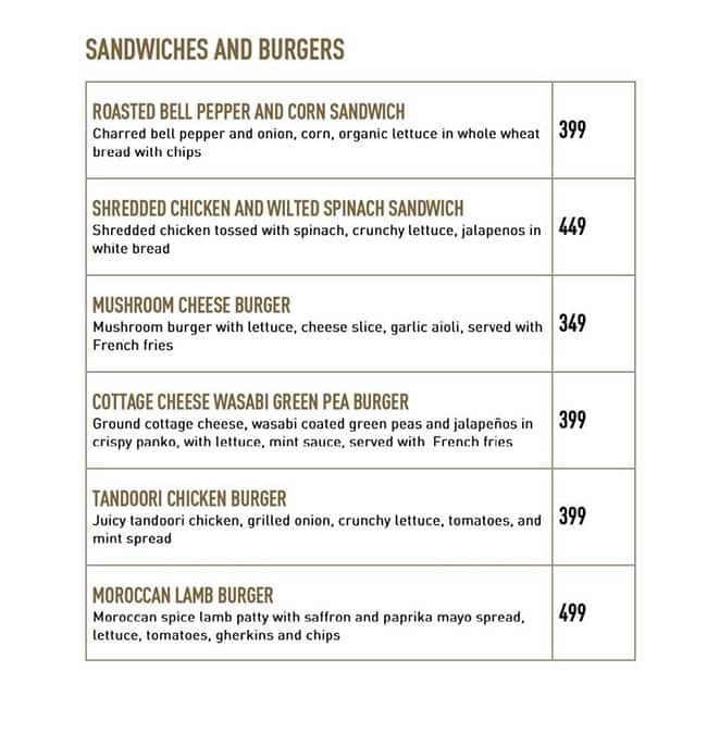 Menu at Bira 91 Taproom, Koramangala, Bengaluru