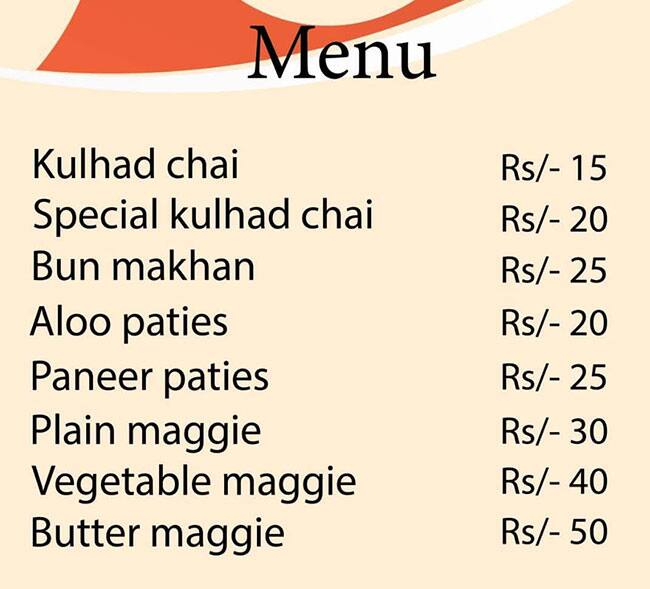 Menu of Chameleon Cafe, Gomti Nagar, Lucknow