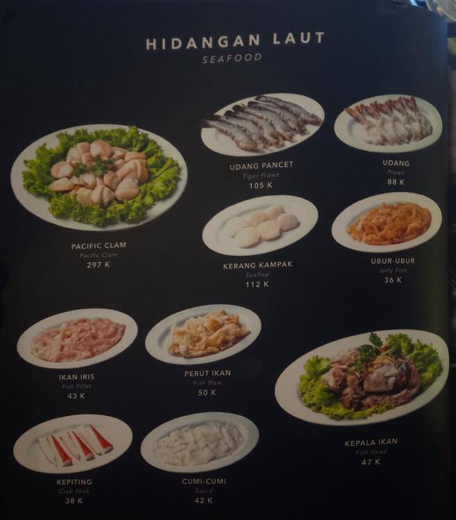 Menu at Coca Suki Restaurant BRI Sudirman, Central Jakarta, BRI Center ...