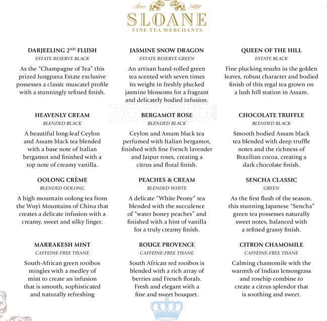 Menu at Victoria's Restaurant, Toronto