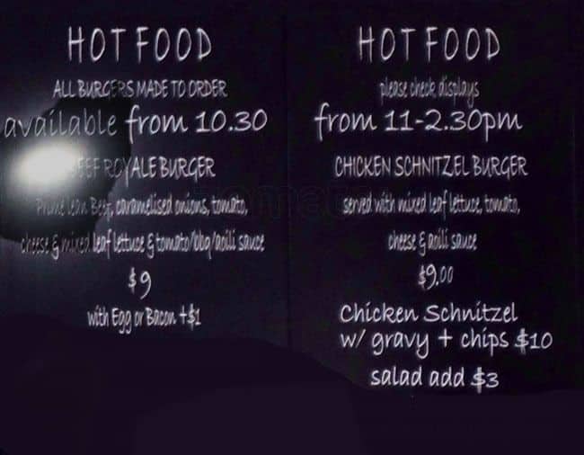 Menu at Food at SBS restaurant, Artarmon