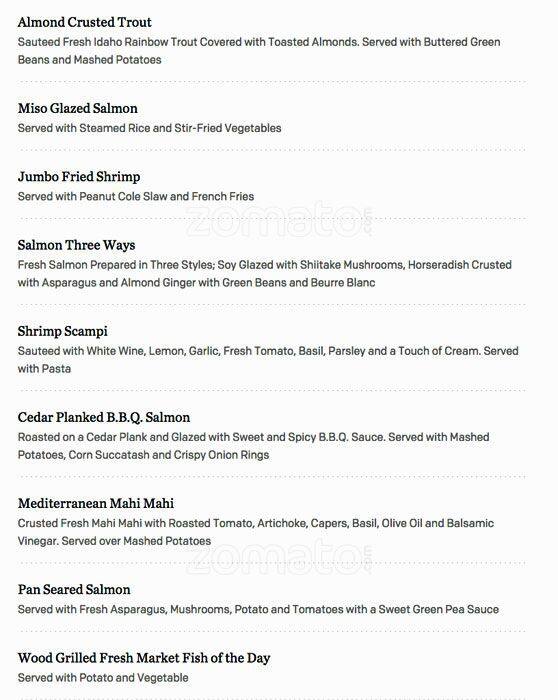 Menu at Grand Lux Cafe, Chicago, 600 N Michigan Avenue At