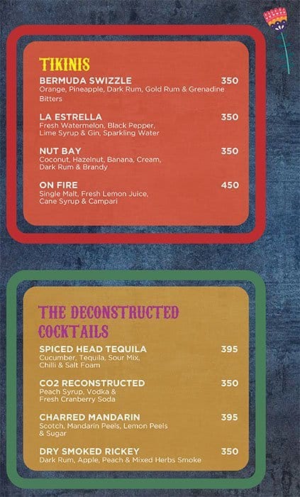 One Too Many - Regenza By Tunga Menu - Zomato