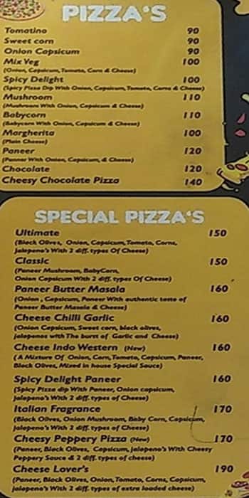 Menu at KNS, Pune, MQ7W+R3F