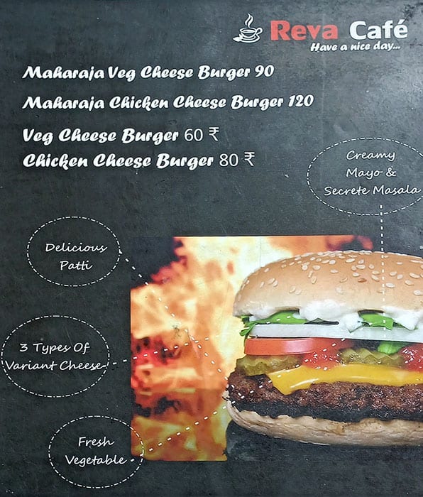 Menu at Reva Cafe, Pune, Shop no.7